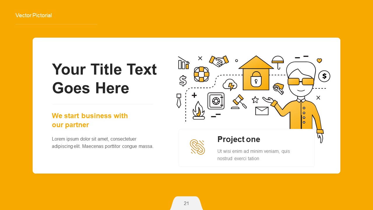 Vector Pictorial Powerpoint Presentation Template, Presentation Templates