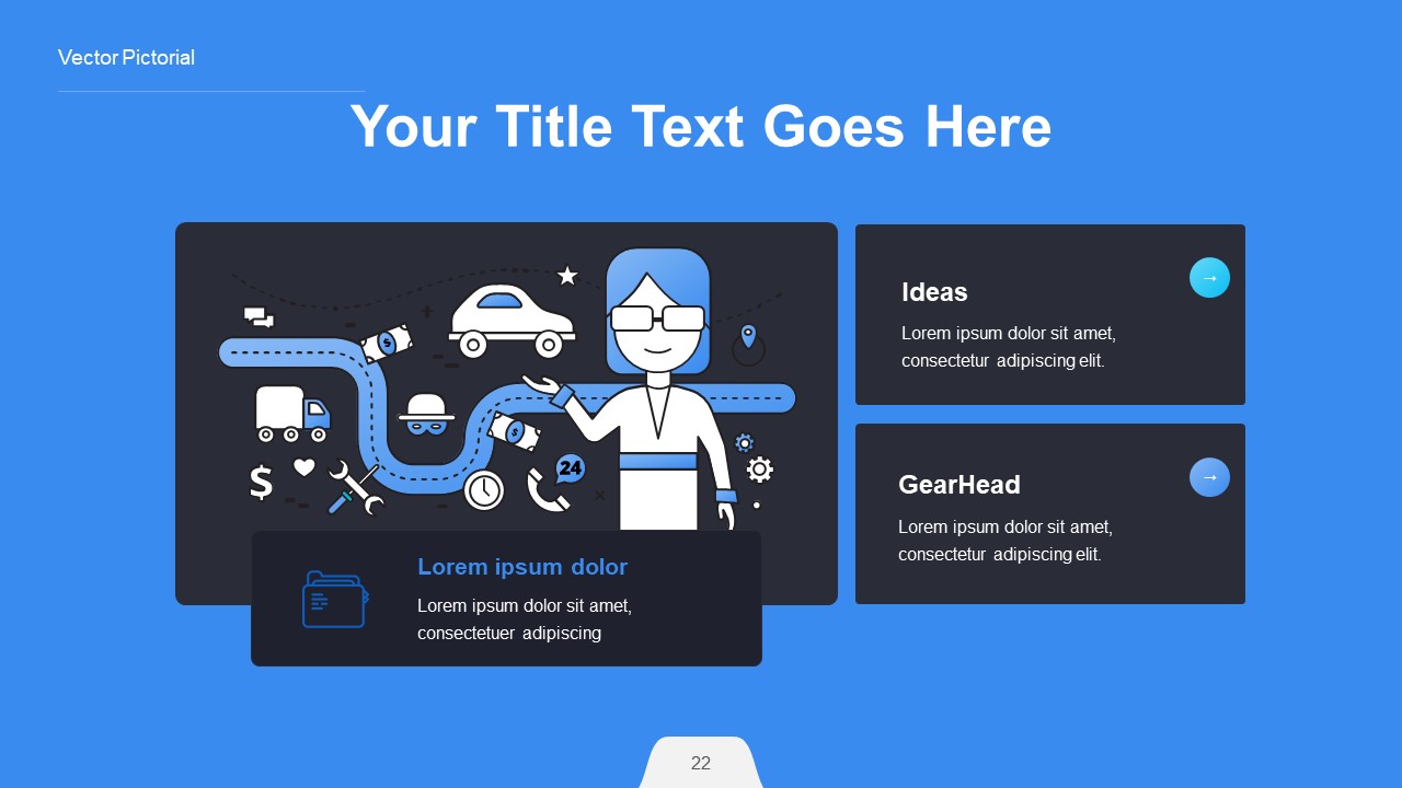 Vector Pictorial Powerpoint Presentation Template, Presentation Templates