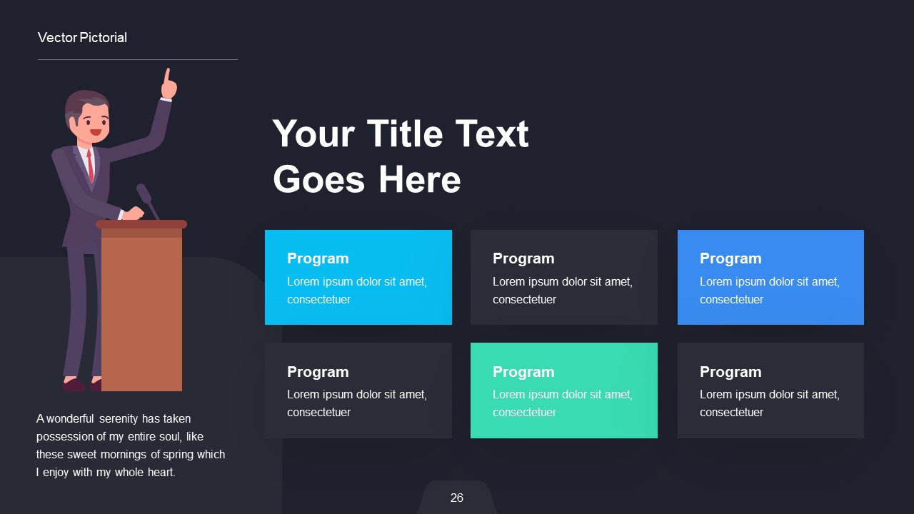 Vector Pictorial Powerpoint Presentation Template, Presentation Templates
