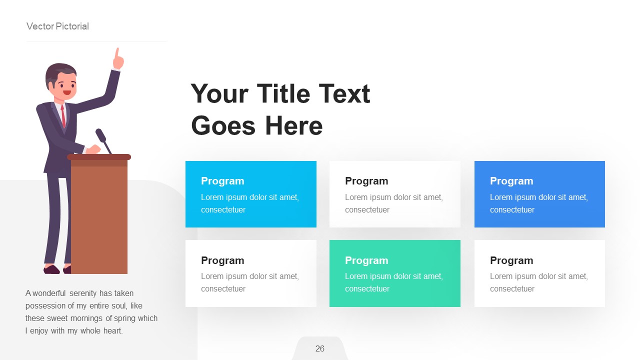 Vector Pictorial Powerpoint Presentation Template, Presentation Templates