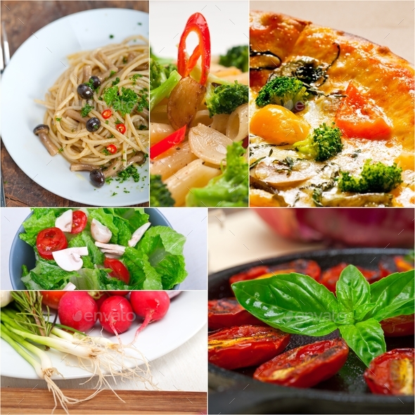 healthy Vegetarian vegan food collage Stock Photo by keko64 | PhotoDune
