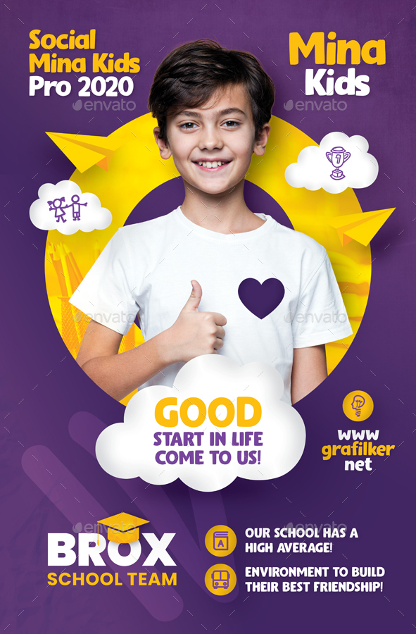 Kids School Bundle Templates, Print Templates | GraphicRiver