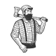 Lumberjack Sketch Vector Illustration, Vectors | GraphicRiver