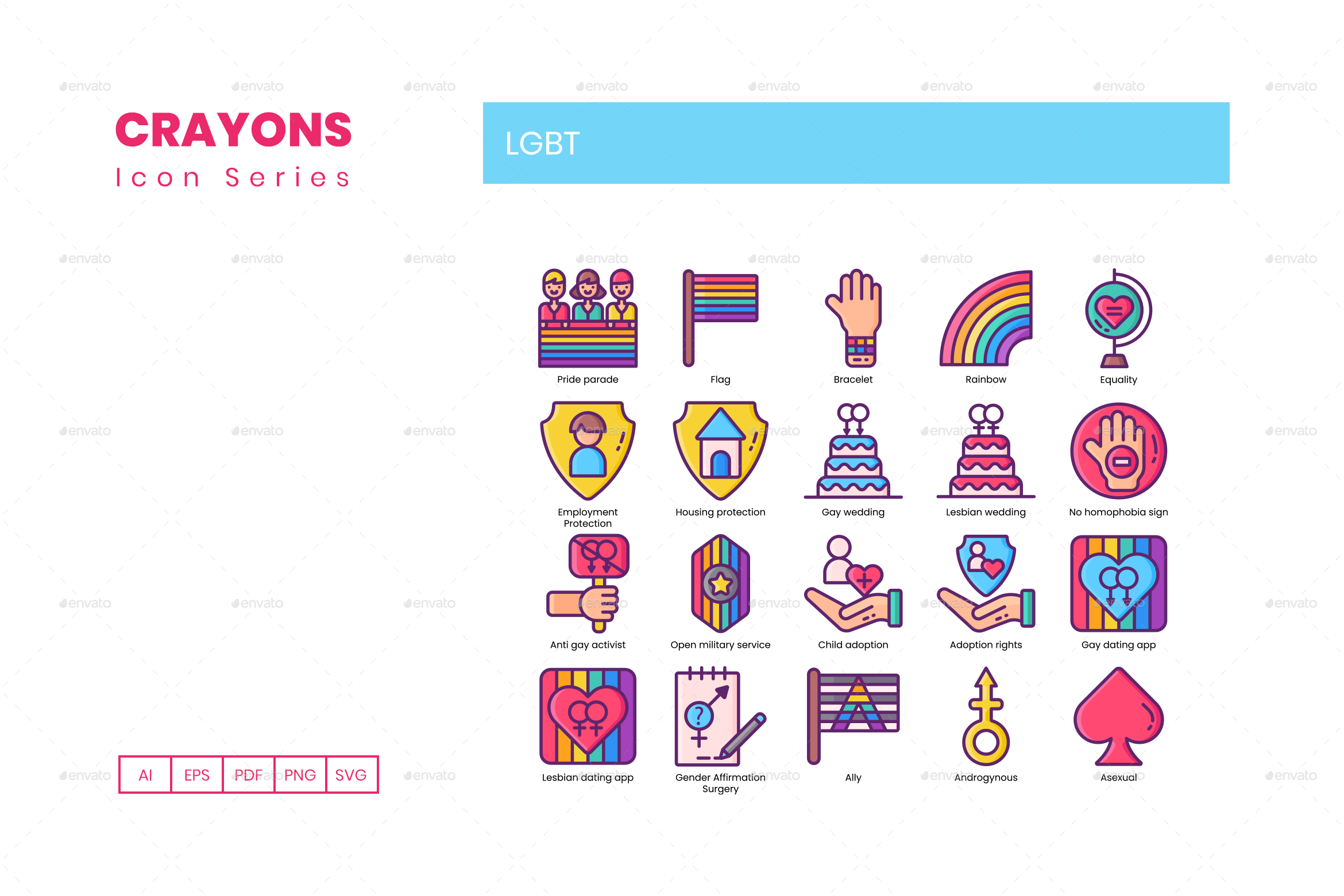 65 LGBT Icons, Icons | GraphicRiver