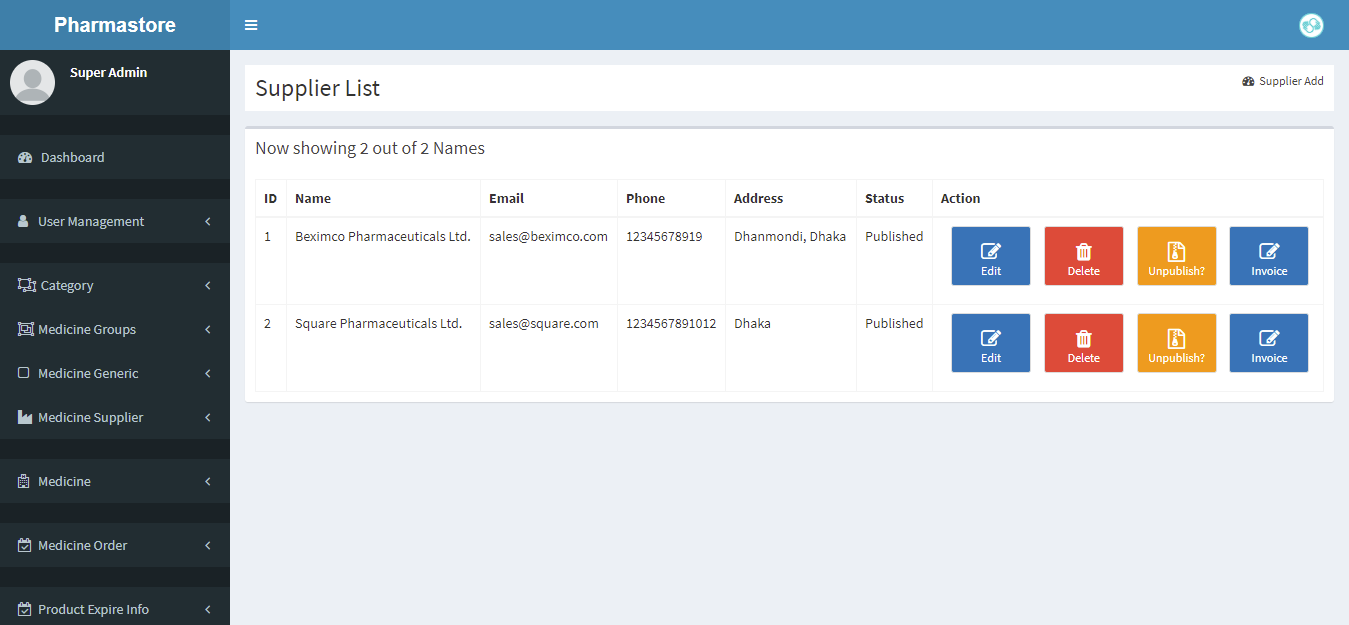 PharmaStore - Online Pharmacy Management System by iGlyphic | CodeCanyon