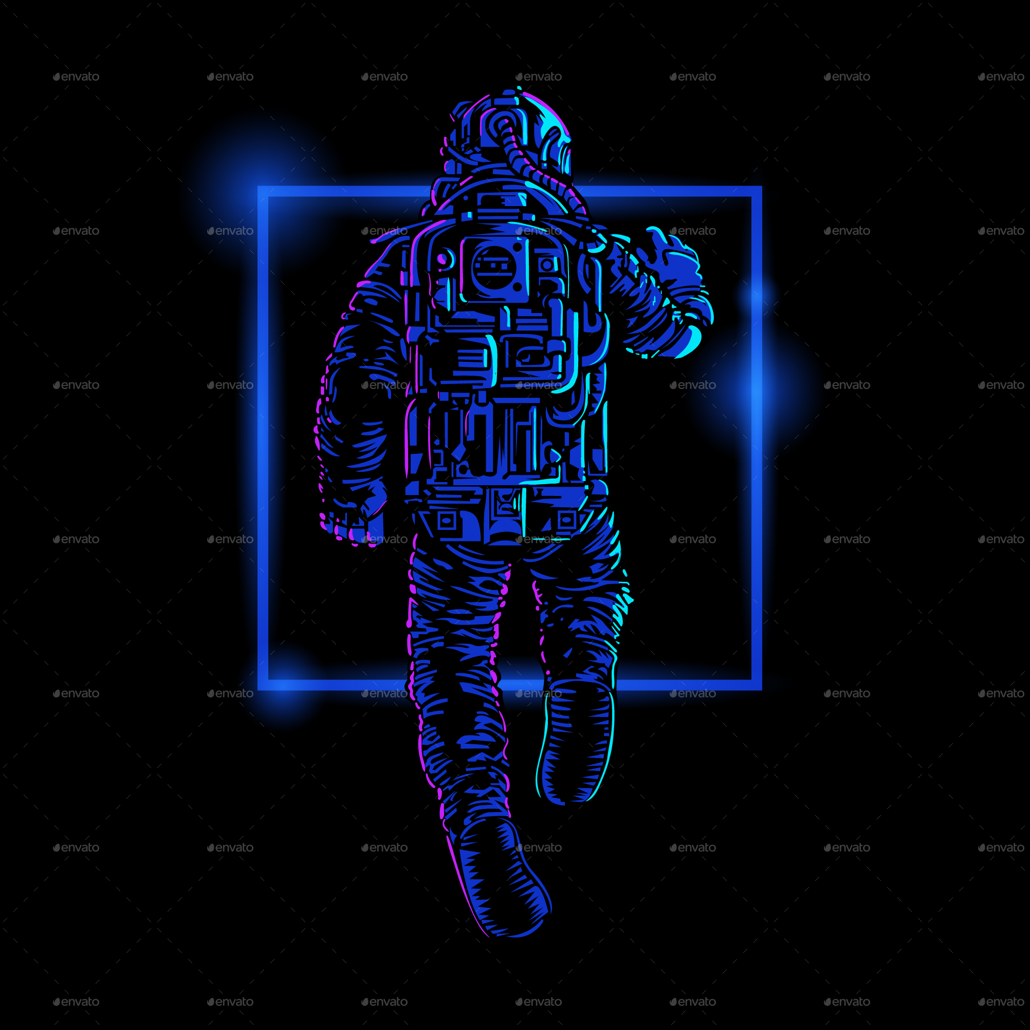 Flying Astronaut, Vectors | GraphicRiver