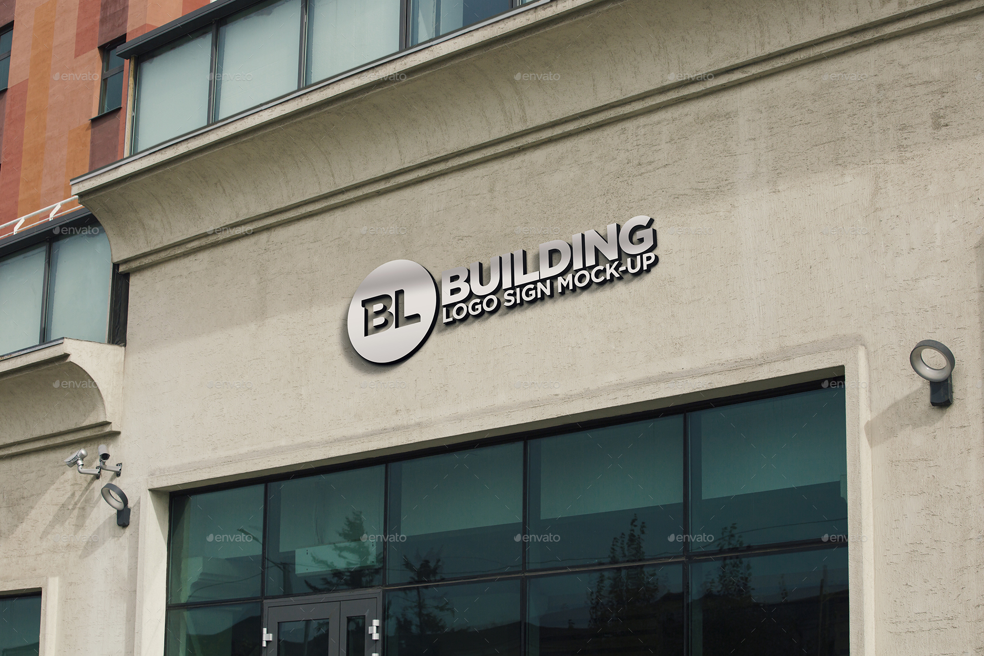 Building Logo Sign Mock-Up, Graphics | GraphicRiver