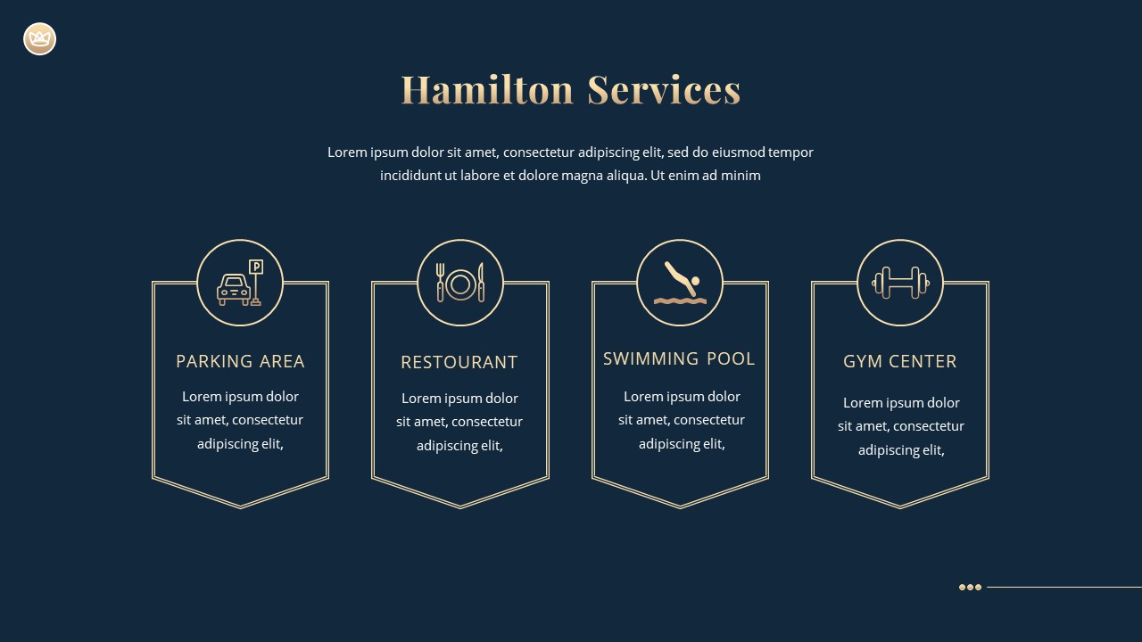 Hamilton - Luxury Hotel Google Slide Template, Presentation Templates
