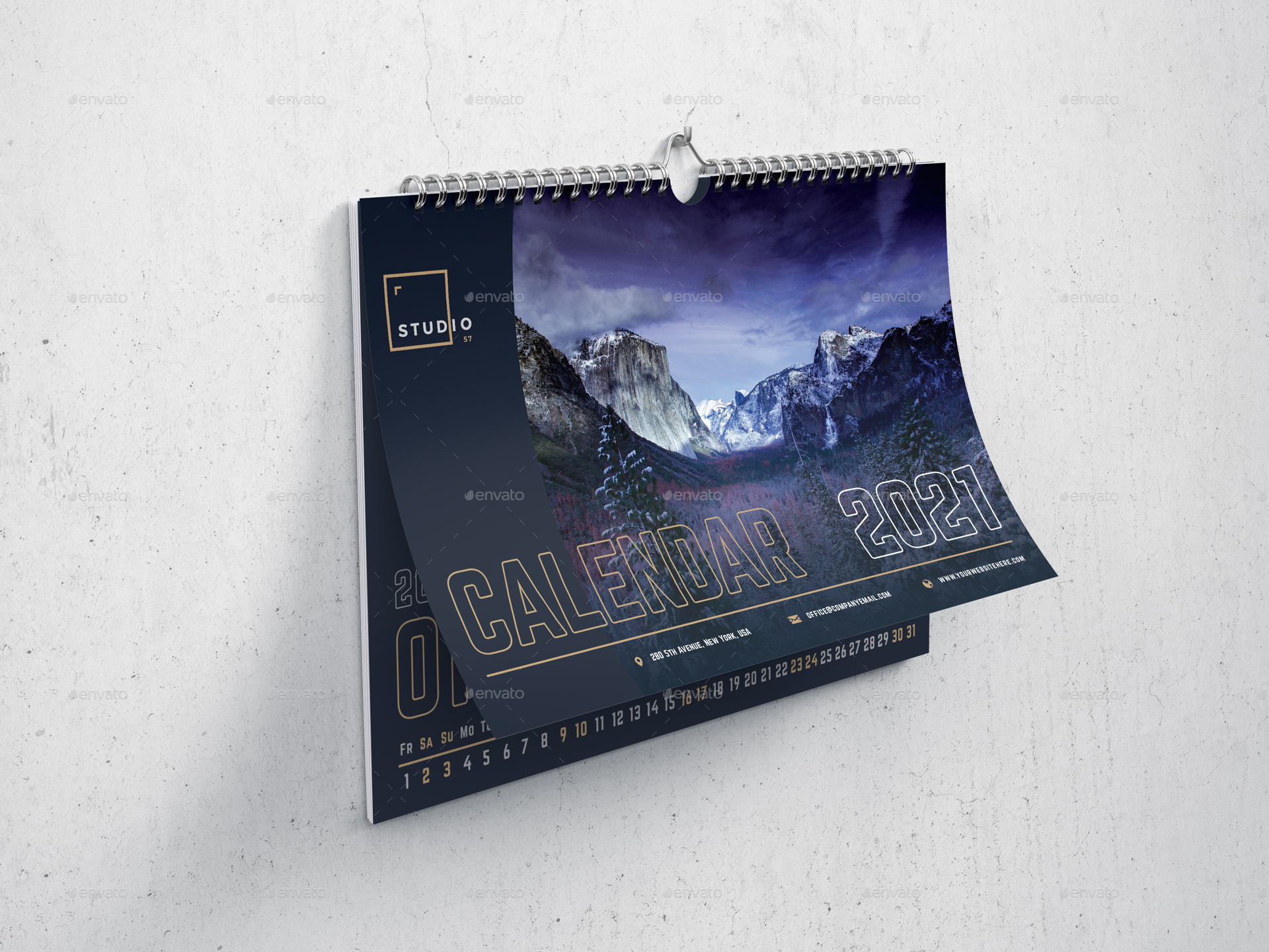 Landscape Calendar 2021 by Expirium | GraphicRiver