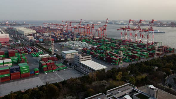 Tokyo Container Terminal Japan Time Lapse, Stock Footage | VideoHive