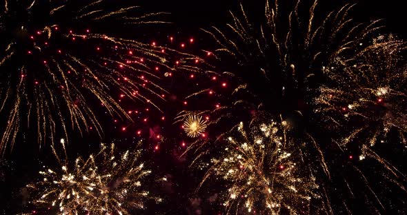 4K - Amazing colorful firework. Slow motion, Stock Footage | VideoHive