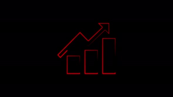Neon line Presentation financial business with graph, schedule, chart ...