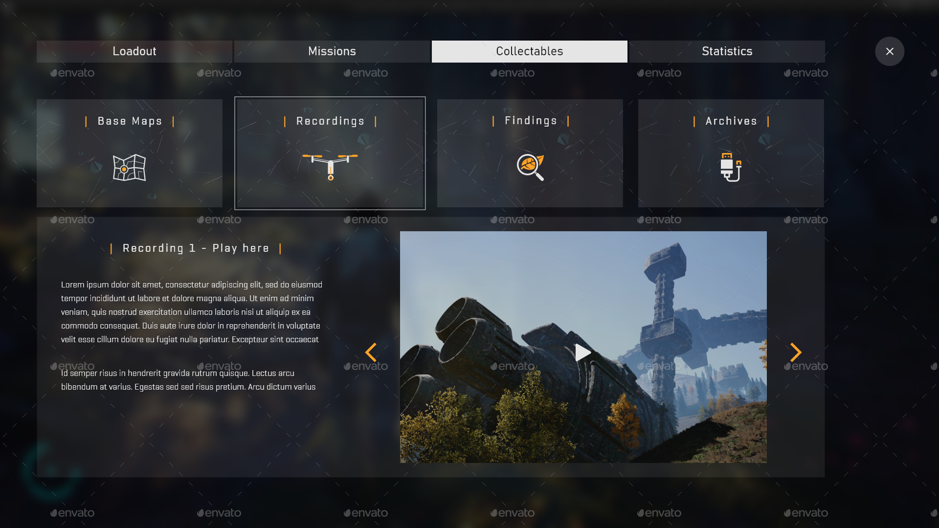 Deadline - PC Game UI Kit, Game Assets | GraphicRiver