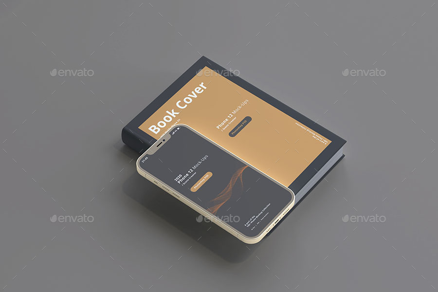 2020 Smart Phone 12 Mockups with Book Cover, Graphics | GraphicRiver