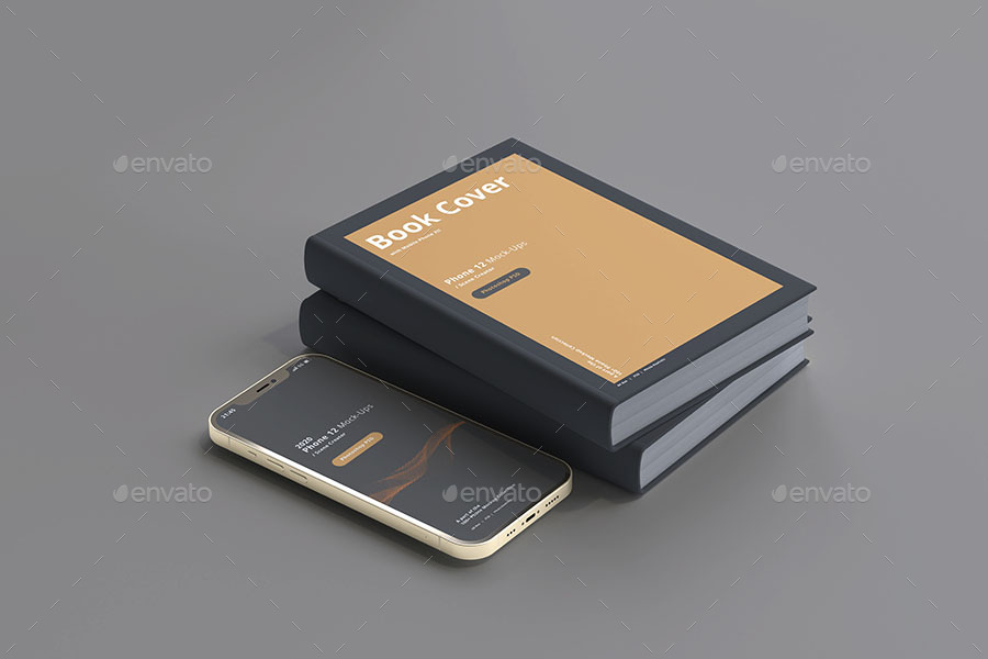 2020 Smart Phone 12 Mockups with Book Cover, Graphics | GraphicRiver