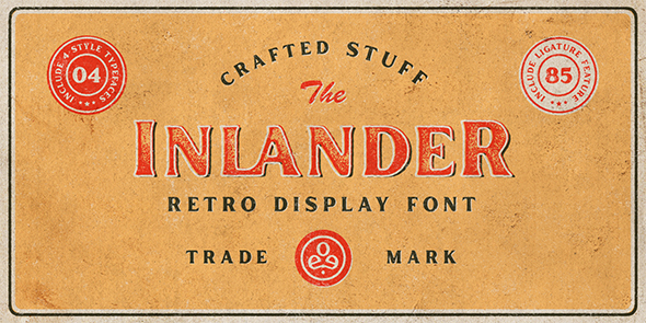 Inlander - Retro Display Font, Fonts | GraphicRiver