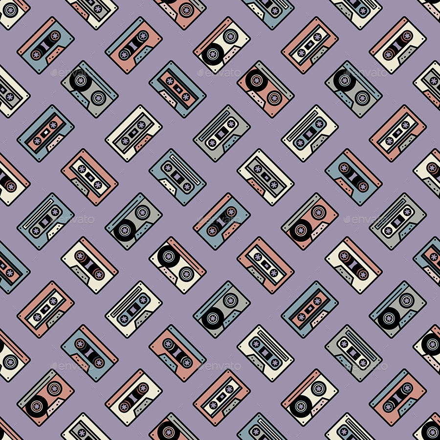 Cassette Pattern, Vectors | GraphicRiver
