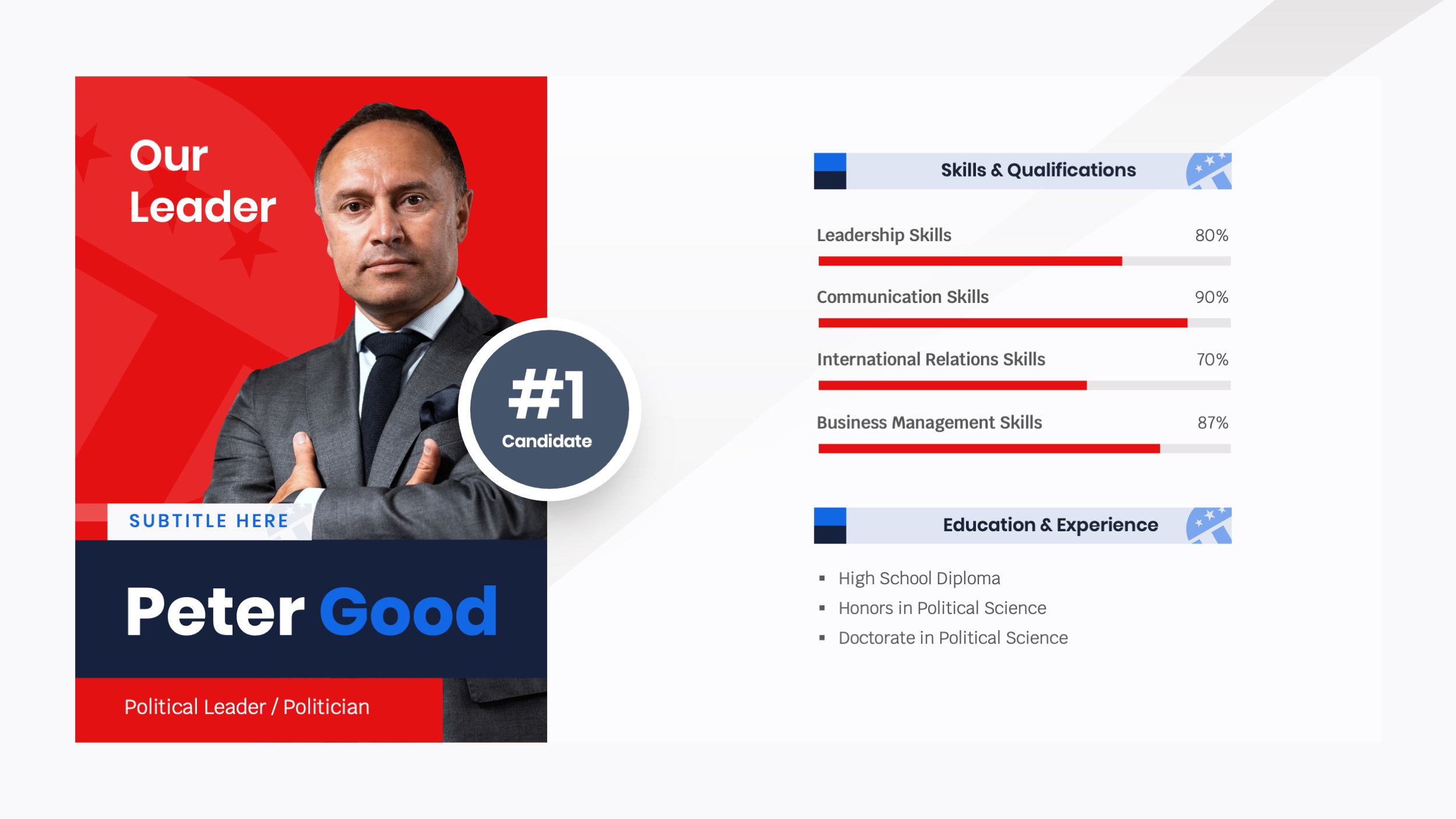 Political Election Campaign PowerPoint Template, Presentation Templates