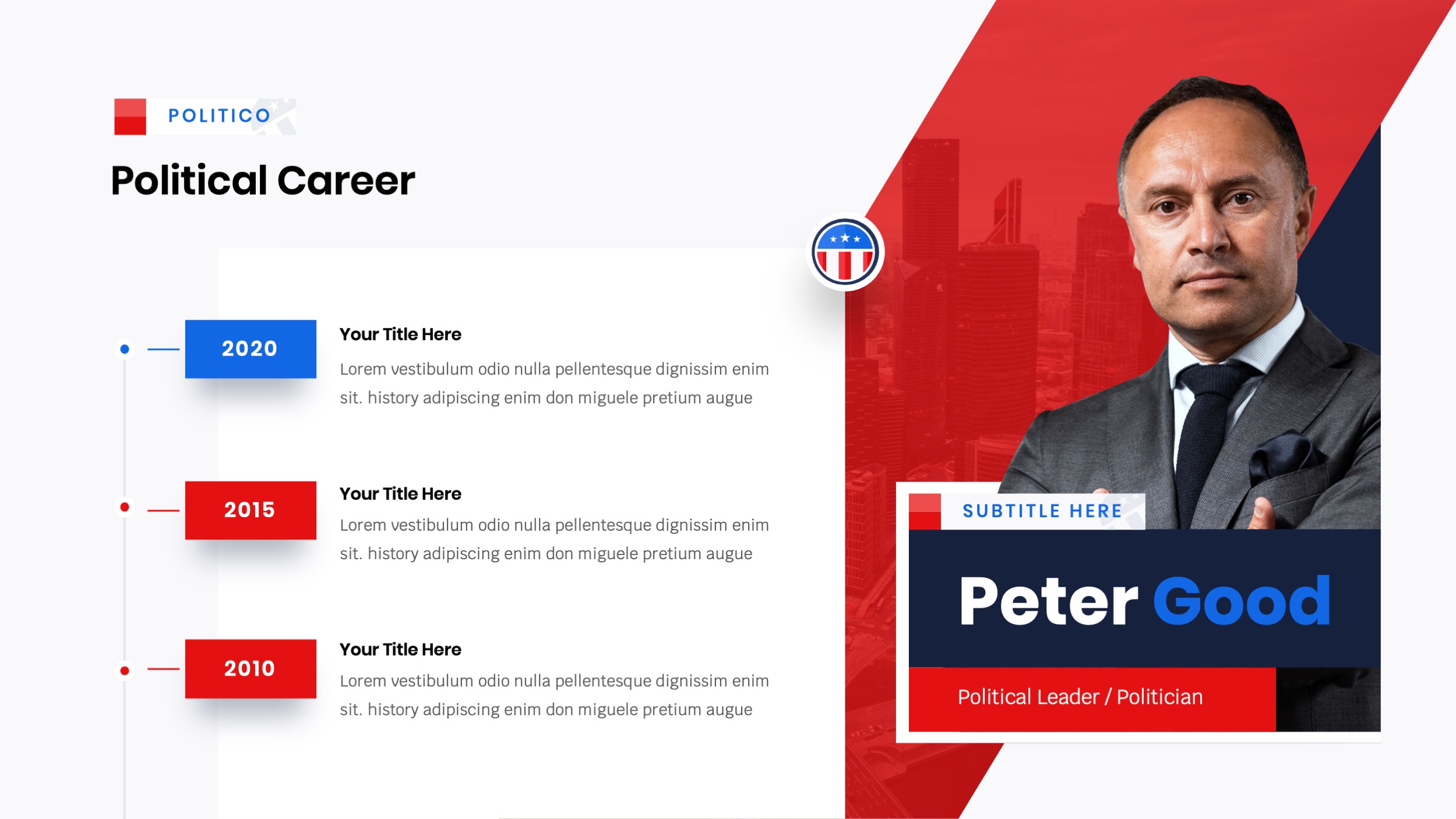 Political Election Campaign PowerPoint Template, Presentation Templates