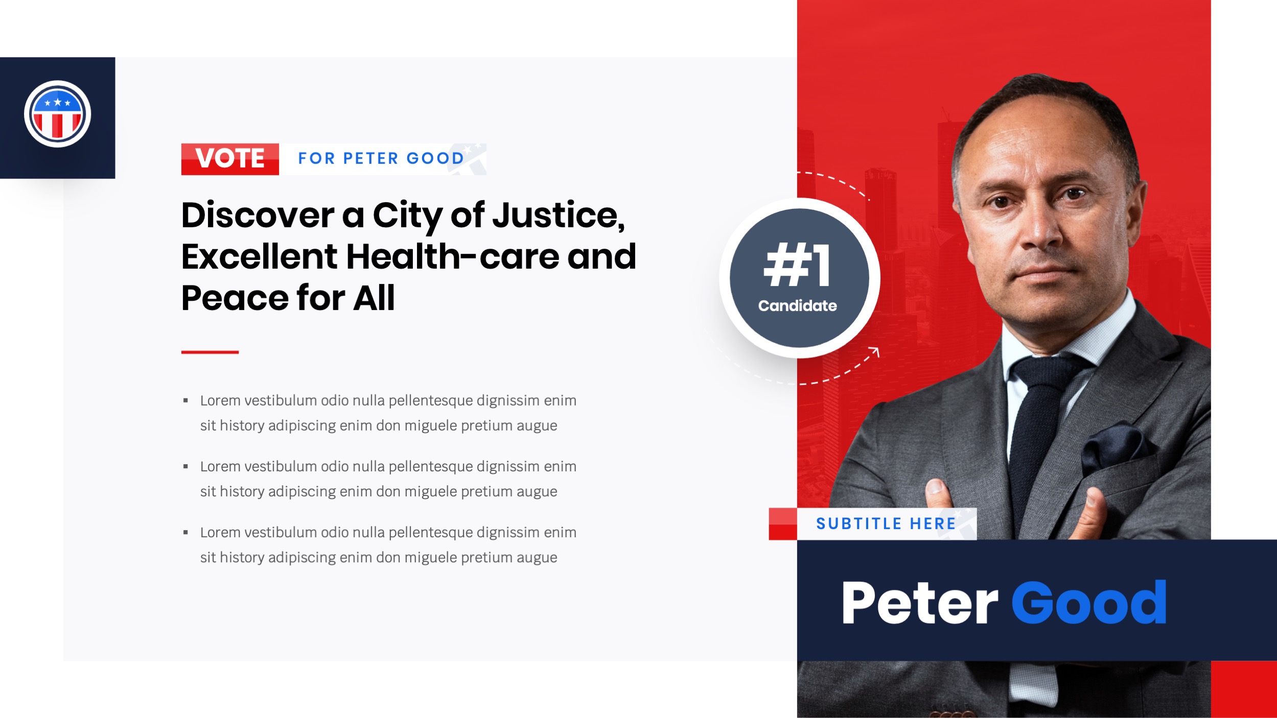 Political Election Campaign PowerPoint Template, Presentation Templates