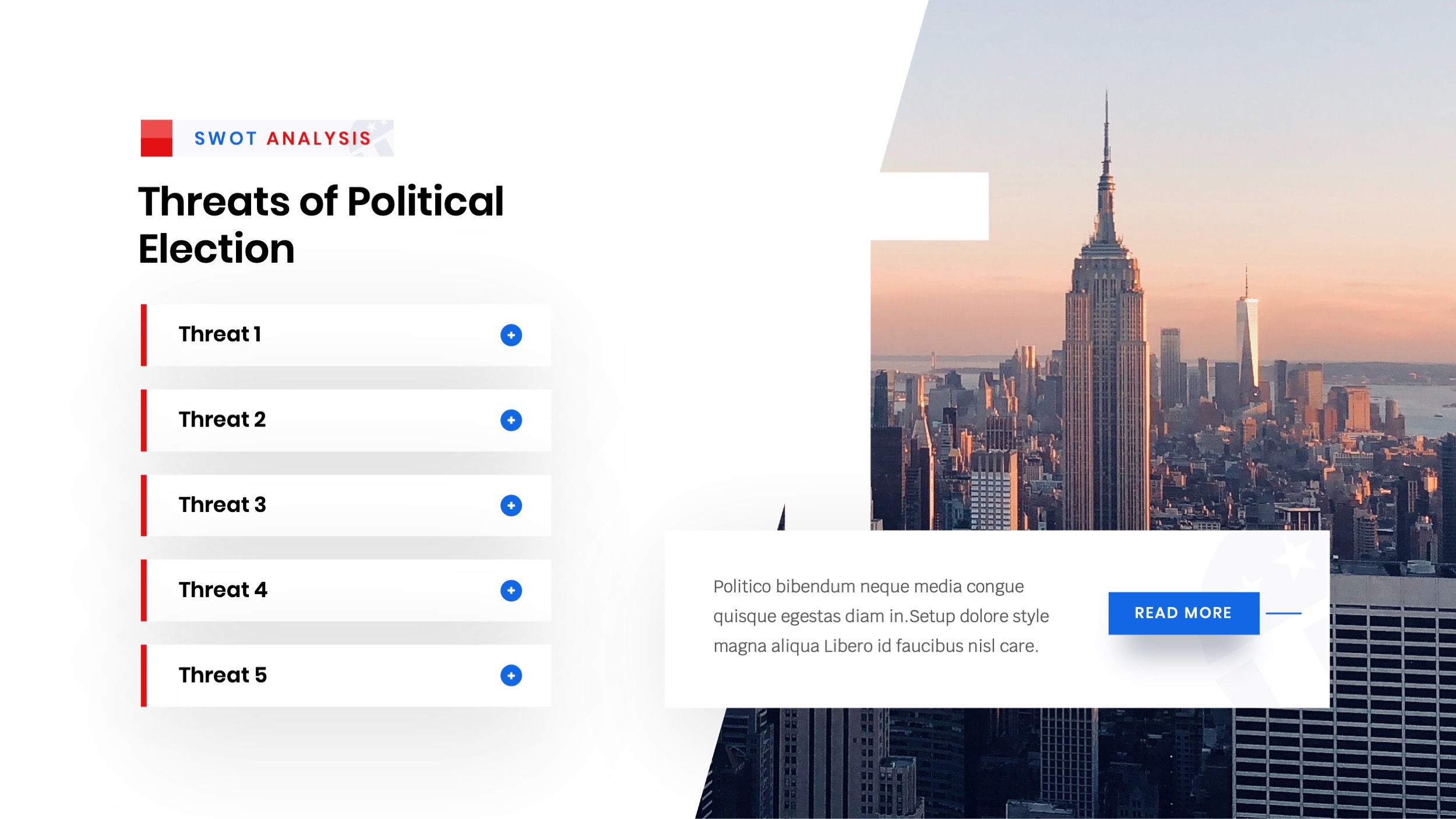 Political Election Campaign PowerPoint Template, Presentation Templates