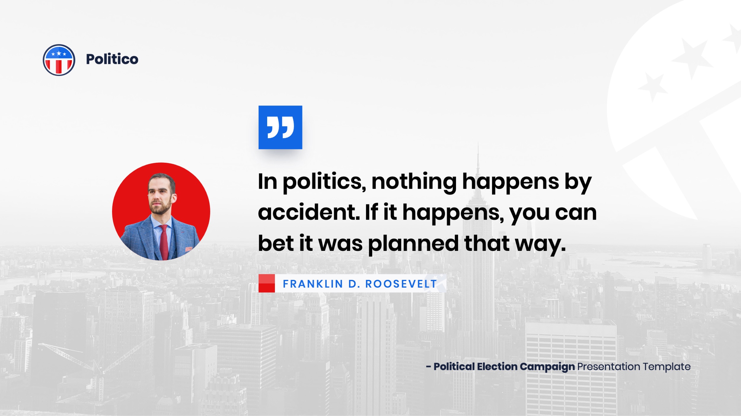 Political Election Campaign PowerPoint Template, Presentation Templates