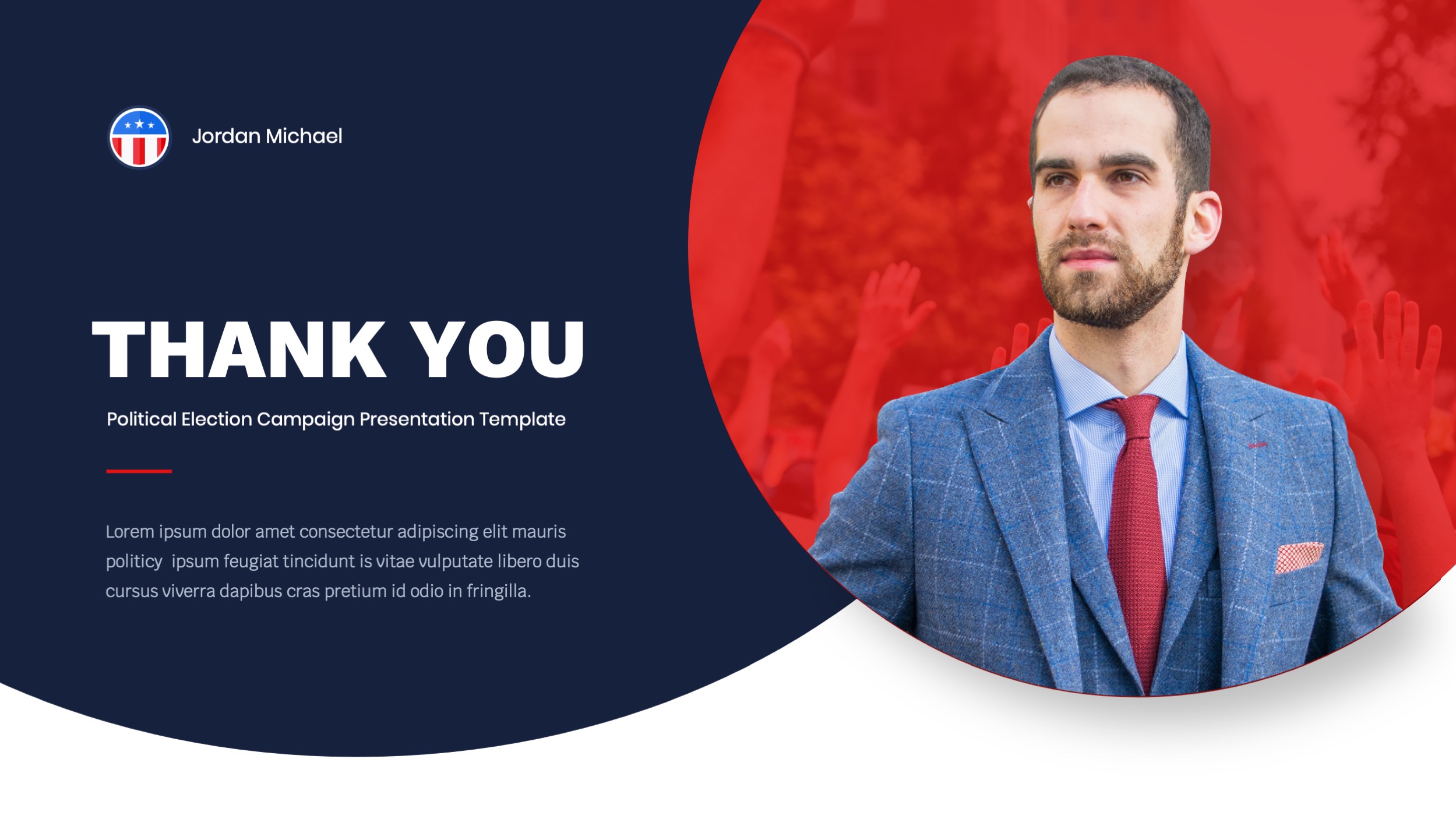 Political Election Campaign Google Slides Template, Presentation Templates