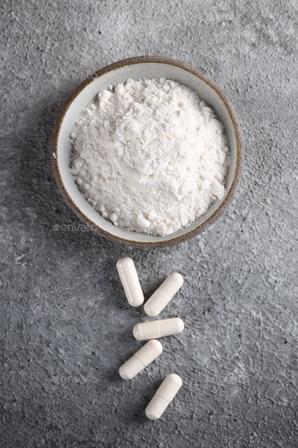Collagen Powder and Capsules Stock Photo by Dream79 | PhotoDune