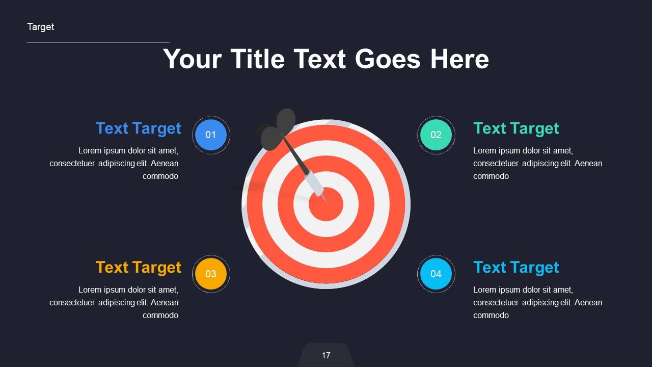 Target Infographic Powerpoint Presentation Template, Presentation Templates