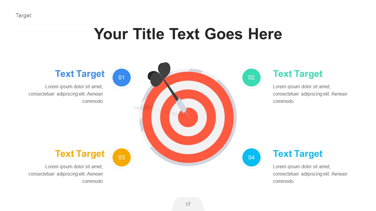 Target Infographic Powerpoint Presentation Template, Presentation Templates