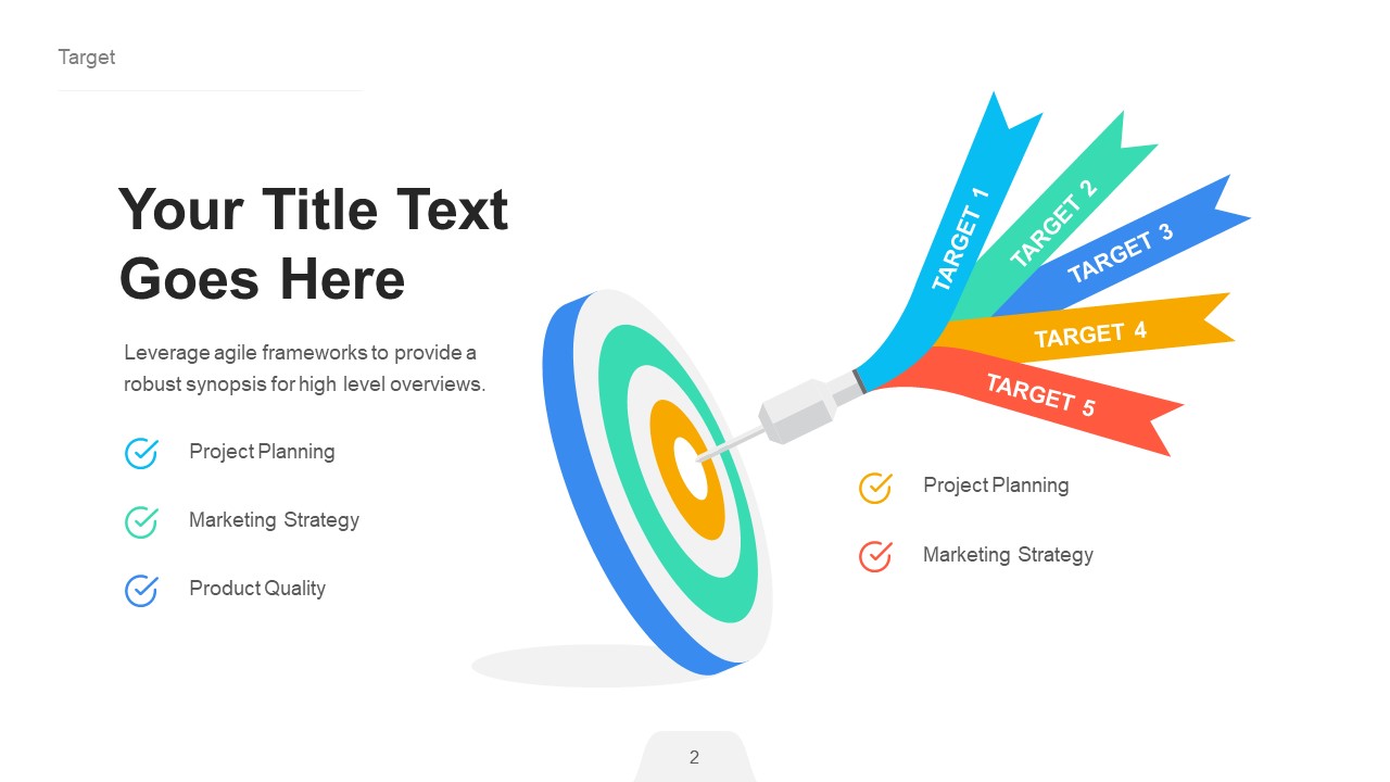 Target Infographic Powerpoint Presentation Template, Presentation Templates