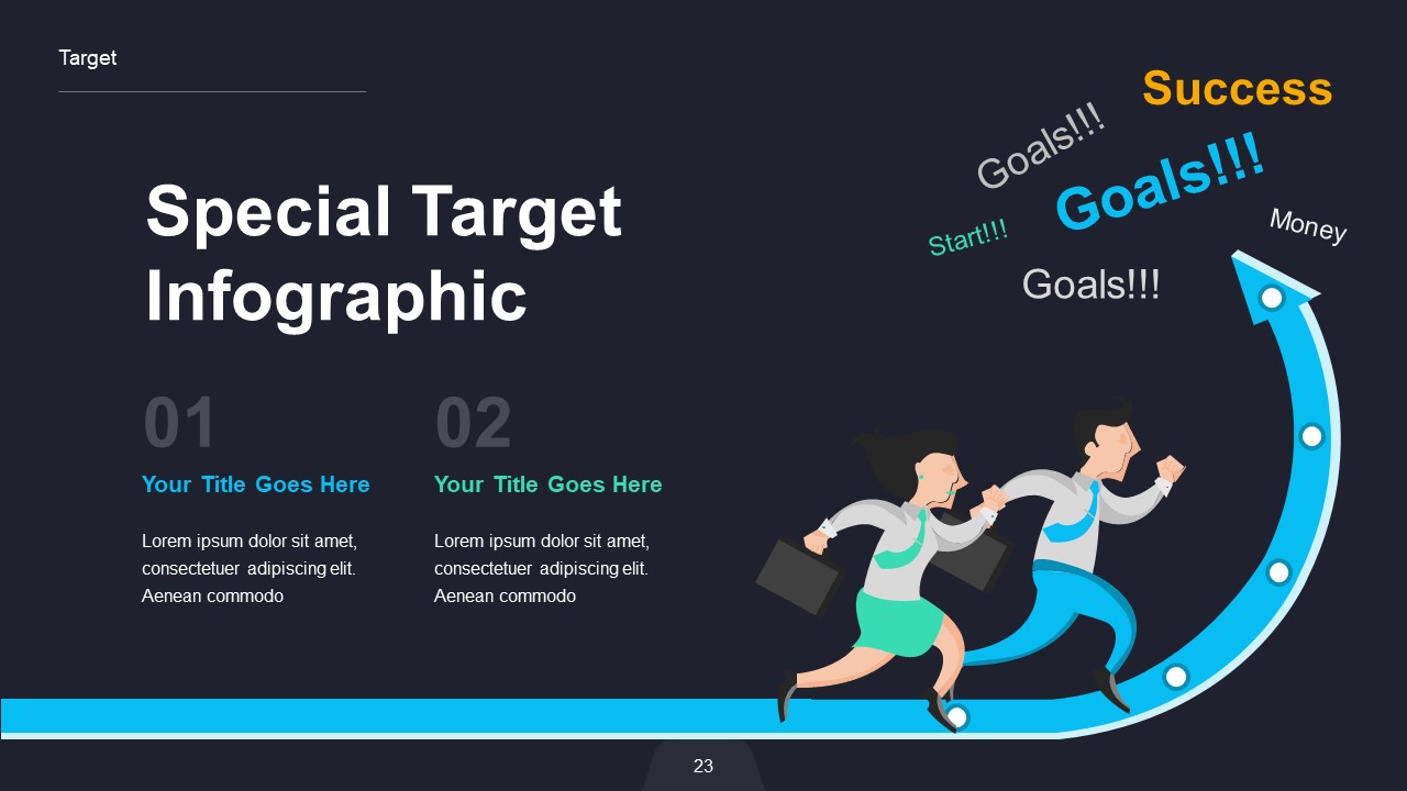 Target Infographic Powerpoint Presentation Template, Presentation Templates