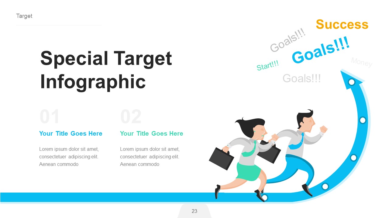 Target Infographic Powerpoint Presentation Template, Presentation Templates