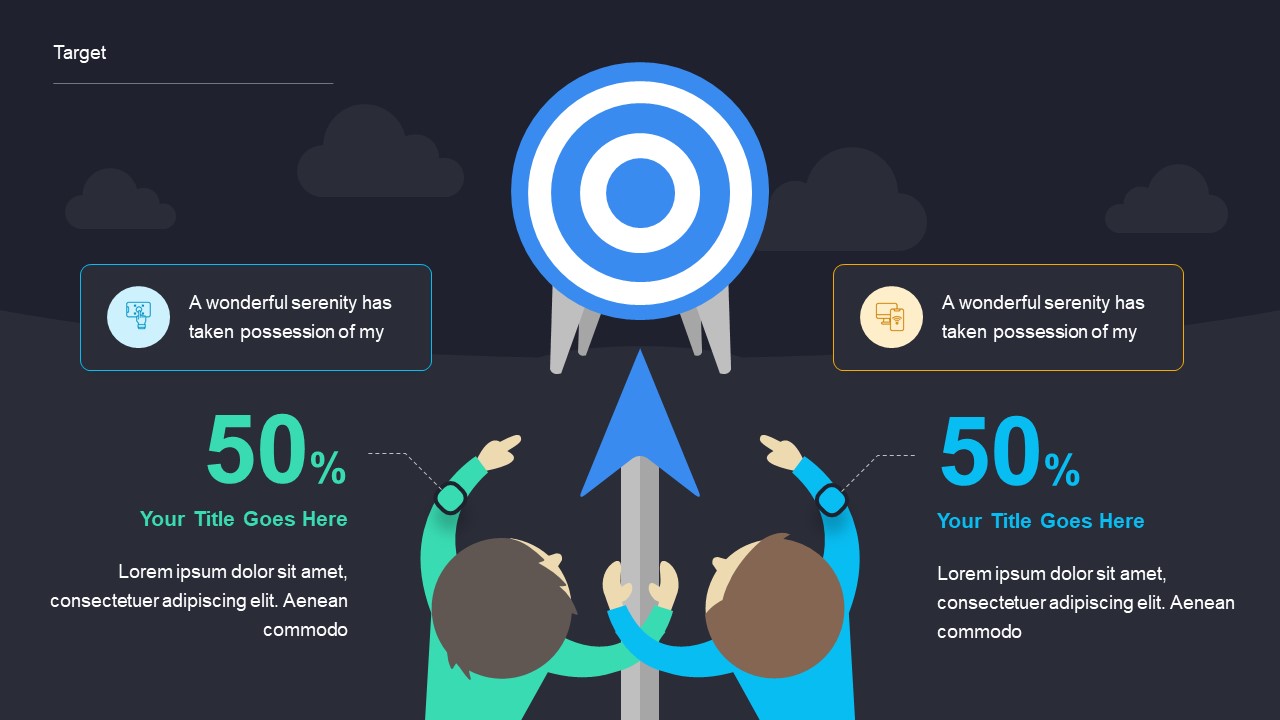 Target Infographic Powerpoint Presentation Template, Presentation Templates