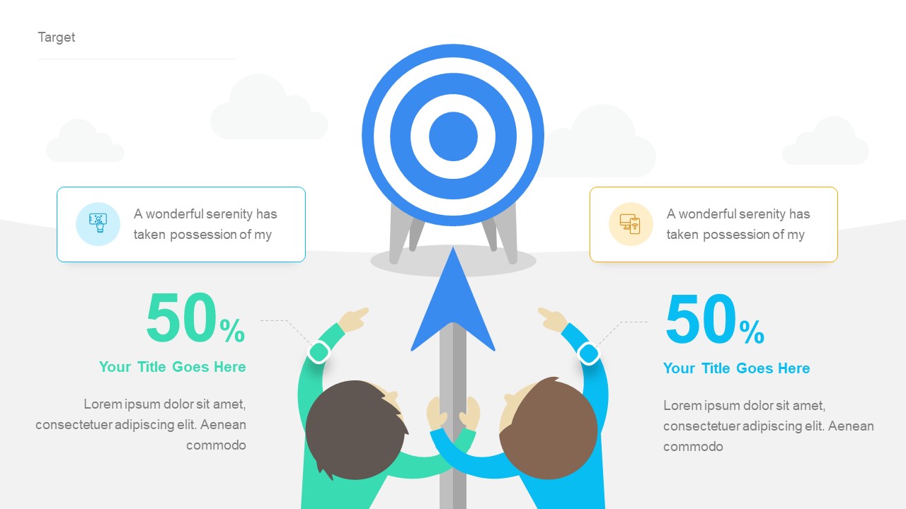Target Infographic Powerpoint Presentation Template, Presentation Templates
