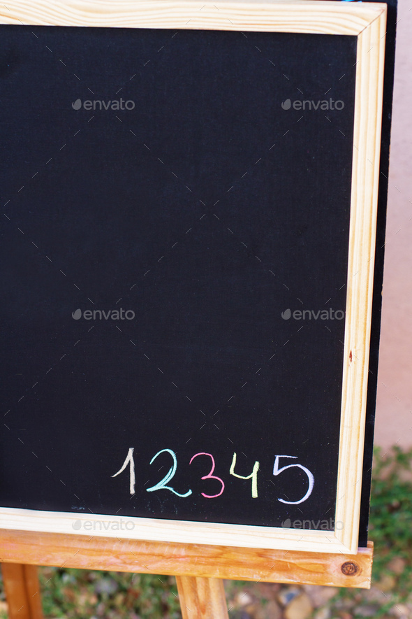 Color numbers writed in a blackboard Stock Photo by nanihta | PhotoDune