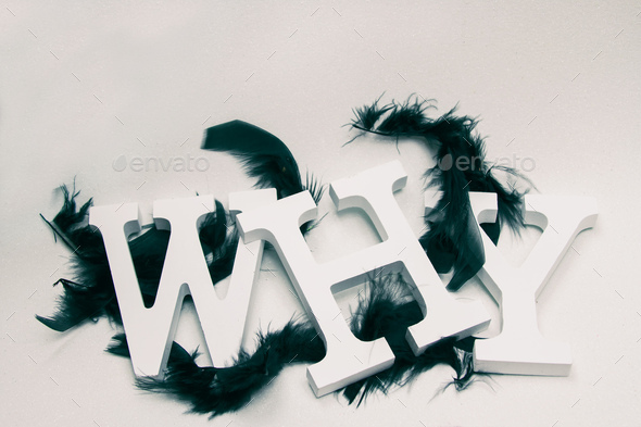 Why word with white letters against white background Stock Photo by nanihta