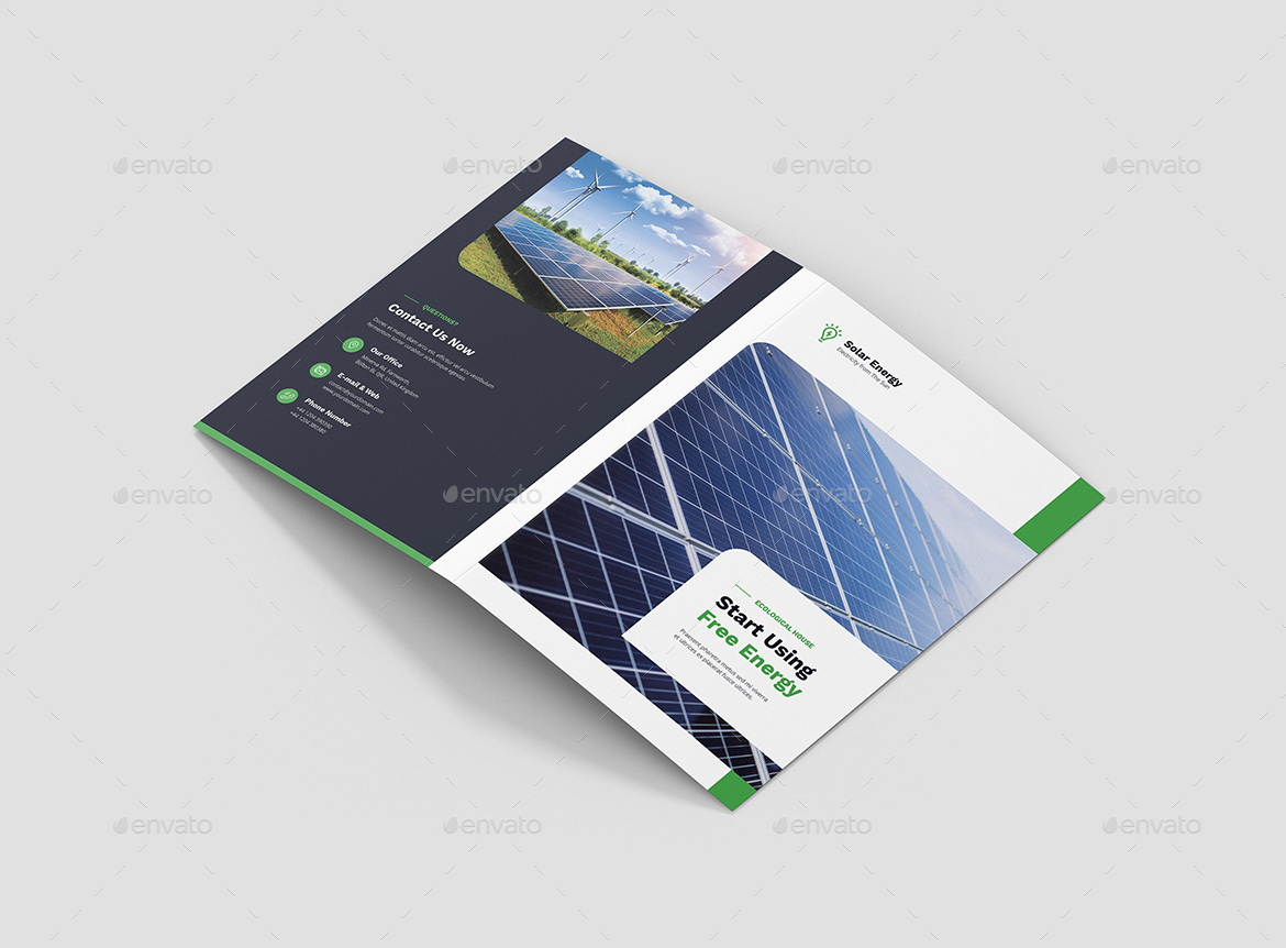 Brochure – Solar Energy Bi-Fold, Print Templates | GraphicRiver