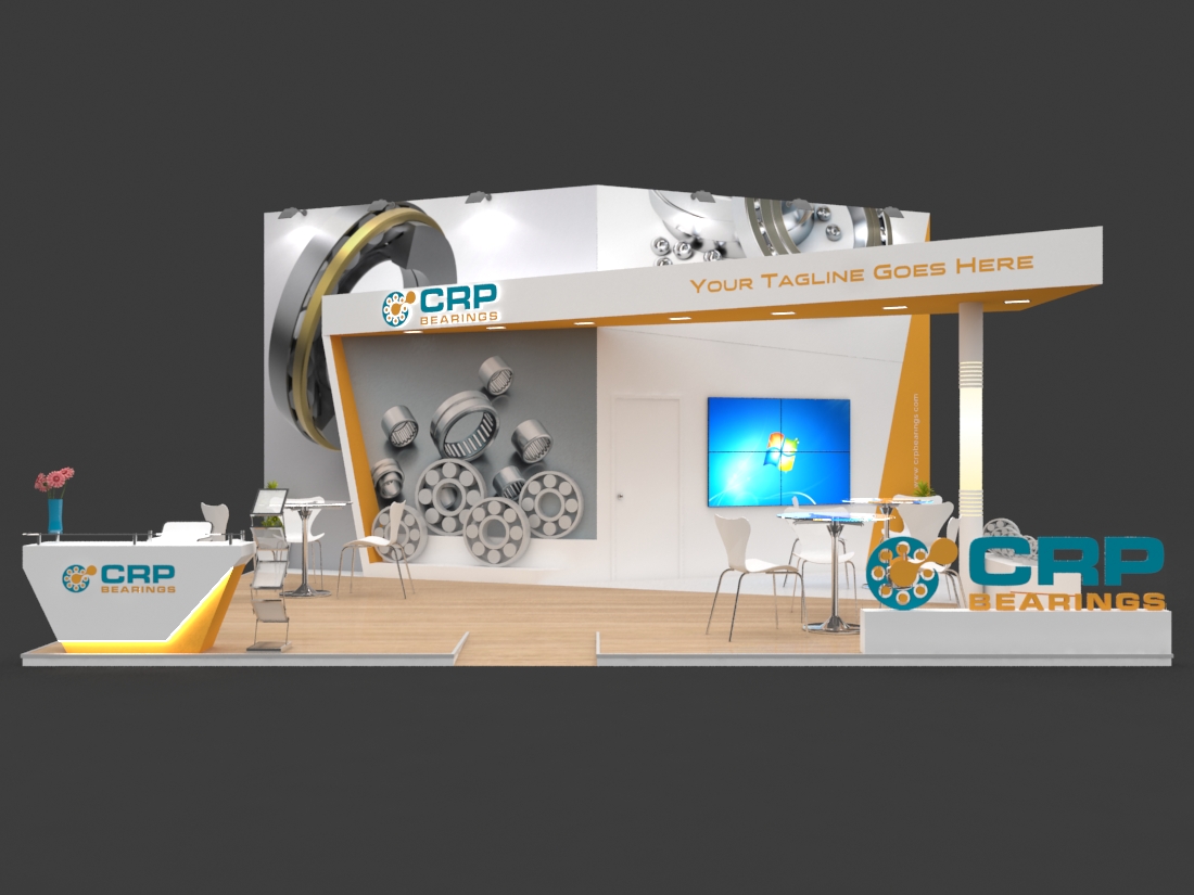 Exhibition Booth 3D Model - 8x6 mtr by piyushp78 | 3DOcean