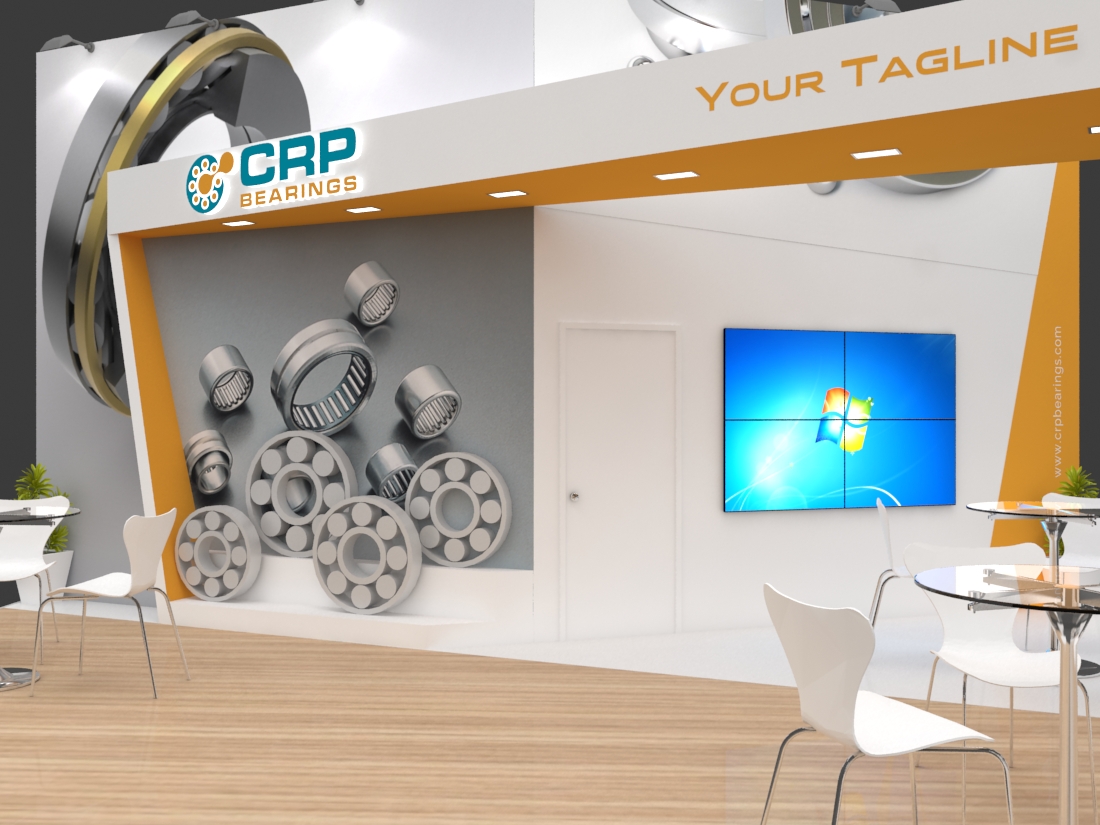Exhibition Booth 3D Model - 8x6 mtr by piyushp78 | 3DOcean