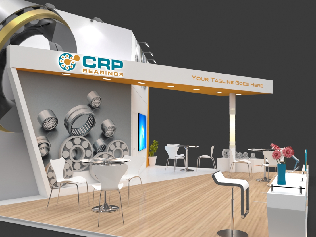 Exhibition Booth 3D Model - 8x6 mtr by piyushp78 | 3DOcean