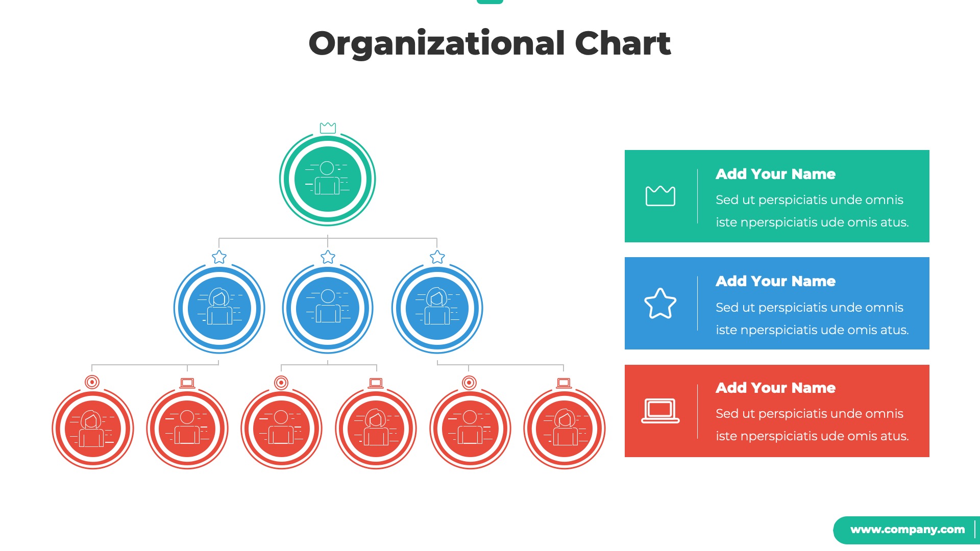 Organizational Chart and Hierarchy PowerPoint Template, Presentation ...