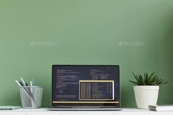 Laptop with software Stock Photo by AnnaStills | PhotoDune