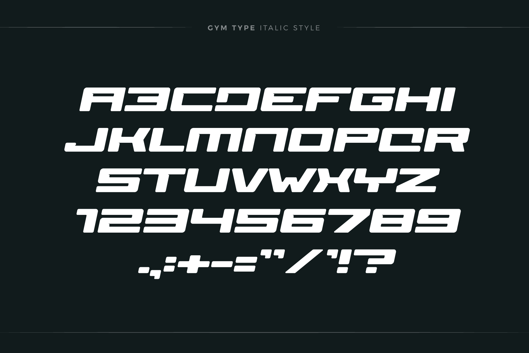 GYM Awesome Font, Fonts | GraphicRiver