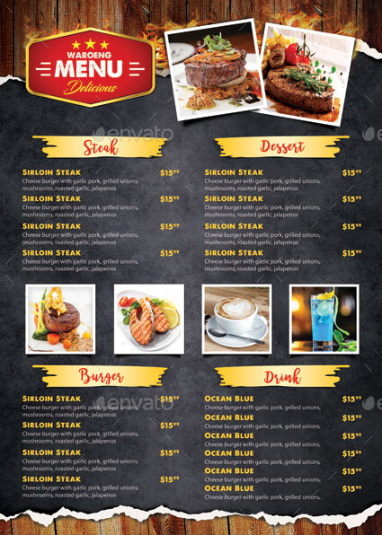 Restaurant Menu, Print Templates | GraphicRiver