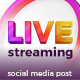 Live Streaming Banner Social Media Post template, Web Elements ...