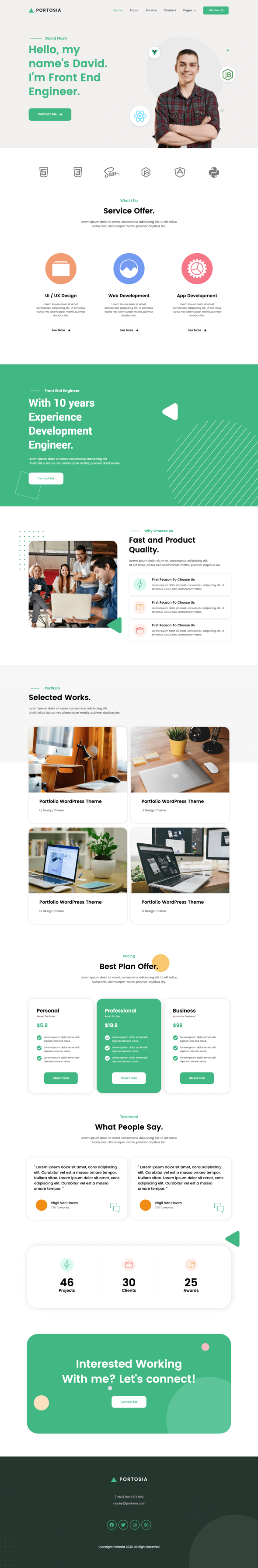 Portosia | Creative Portfolio Template Kit by rootlayers | ThemeForest
