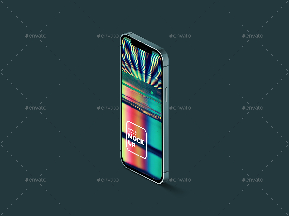 Phone 12 Isometric Mockup, Graphics | GraphicRiver