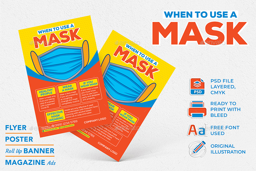 When To Use A Mask Print Templates, Print Templates | GraphicRiver