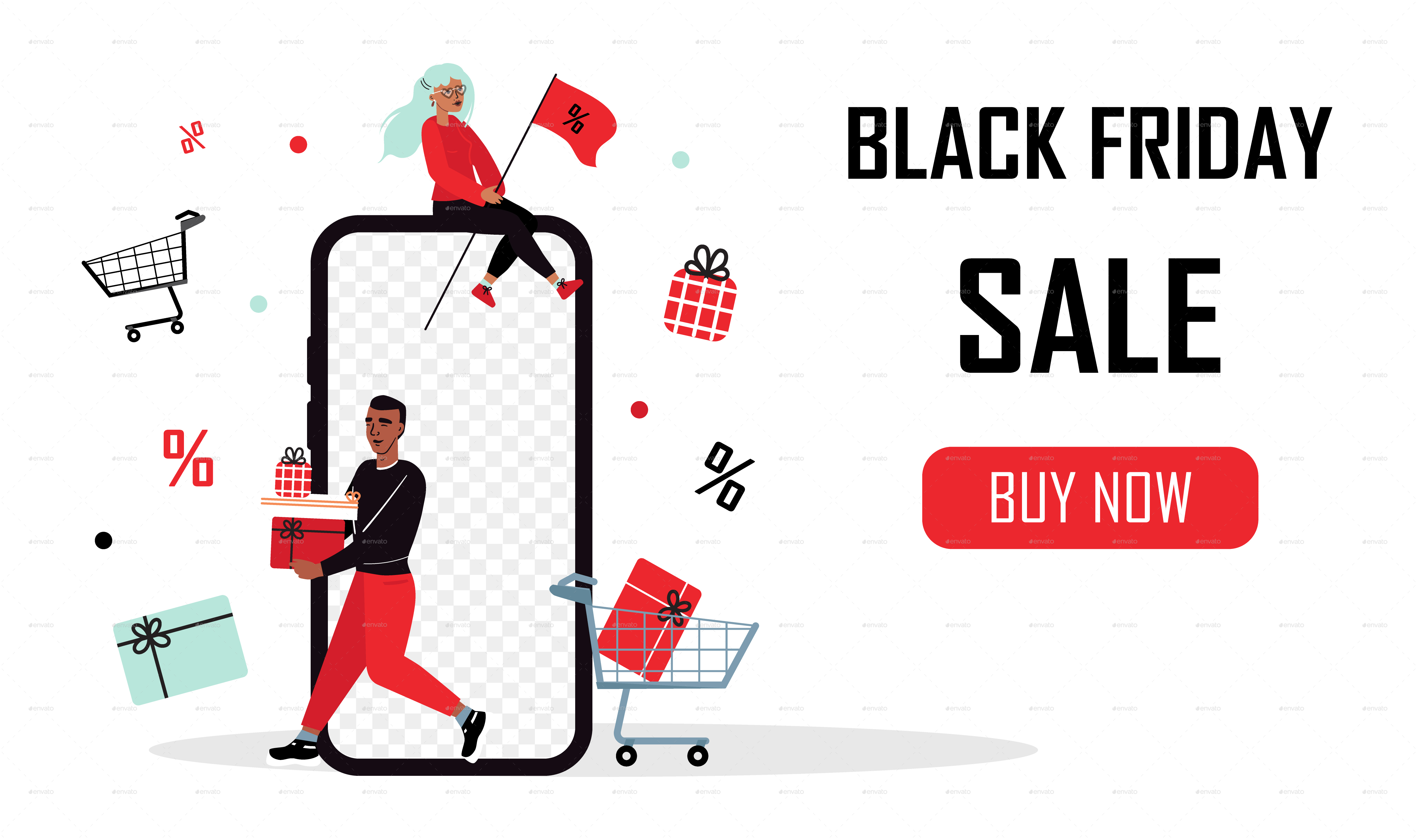 Shopping Illustrations, Vectors | GraphicRiver